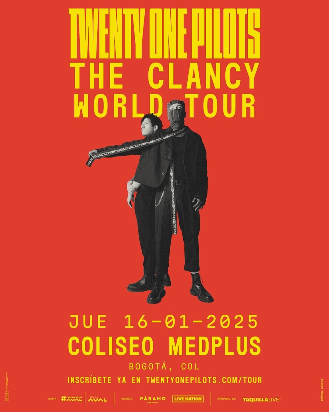 El "Clancy World Tour" de Twenty One Pilots estará en Bogotá ...